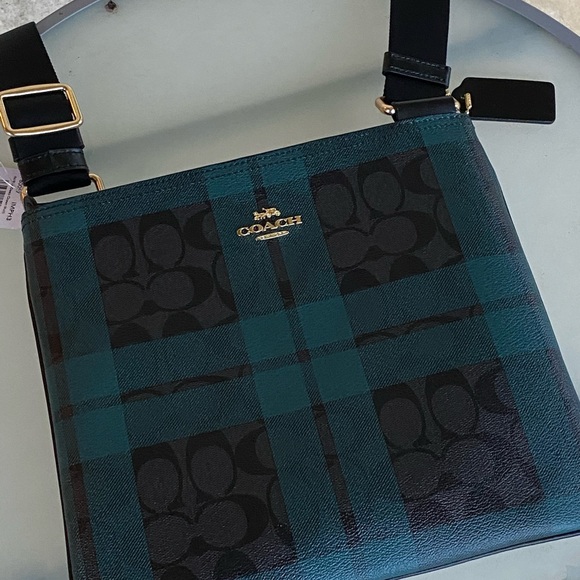 Coach | Bags | Nwt Coach Plaid Signature Crossbody Handbag | Poshmark